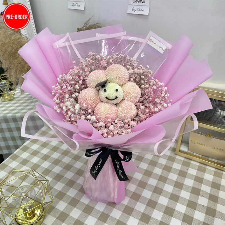 Pinky Ping Pong Bouquet | Fresh | Partylicious